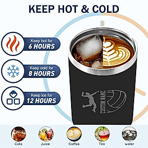 Custom Tumbler Personalized Tumbler with Name Birth Flower 40 Oz Customized Insulated Tumbler Mug Cup with Lid and Straw-Personalized Gifts for Women