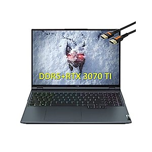 Lenovo Legion 5 Pro 16" 165Hz QHD IPS NVIDIA G-Sync 500 nits Gaming Laptop, AMD Ryzen 9-6900HX, 32GB DDR5 RAM 2TB PCIe SSD, RTX 3070 Ti 8GB GDDR6 TGP 150W, with HDMI