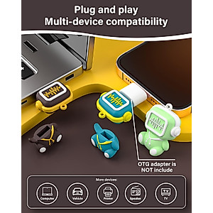 Bilious Cute Rhythmic Musician Shaped USB Flash Drive, Thumb Drive 64gb Waterproof USB 2.0 Memory Stick Small Size USB Drive Gift (64GB, Blue)