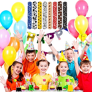 48 Pack Western Party Slap Bracelets Cowboy Cowgirl Bracelets Horse Wristbands for Western Themed Parties Kids Birthday Party Favors Supplies Decorations, 8 Styles