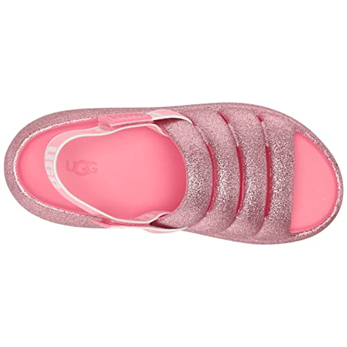 UGG Kids K Sport Yeah Glitter Sandal, Pink, 9 US Unisex Toddler