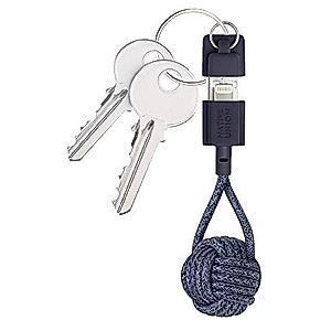 Native Union Key Cable - Ultra-Strong Reinforced [MFi Certified] Durable Lightning to USB-A High Speed Charging Cable with Key Fob Compatible with for iPhone 14, iPhone 13 and Earlier (Indigo)
