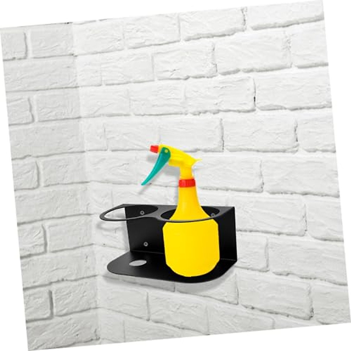 OSOLADY Spray Bottle Holder Wall Hanging Spray Bottles Storage Rack Heavy Duty Hooks Spray Bottle Mount Bracket Wall Bracket Spray Bottle Wall Mount Spray Bottle Hook Black Stainless Steel