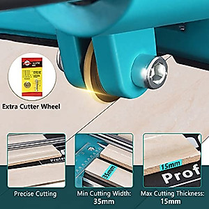 Seeutek 48 Inch Manual Tile Cutter With Tungsten Carbide Scoring Wheel for Porcelain Ceramic Floor Tile with Adjustable Laser Guide Spared Cutting Wheel