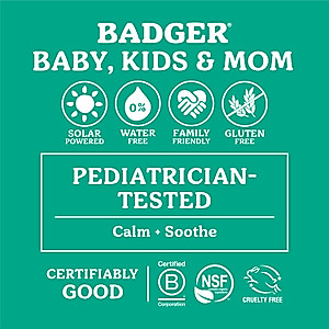 Badger Diaper Cream, Organic Diaper Rash Cream for Baby, Zinc Oxide Ointment w/Soothing Calendula Cream, Organic Baby Diaper Care Barrier Cream, Zinc Oxide Cream for Sensitive Baby Skin, 2.9 fl oz