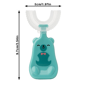 3 Pack U-Shaped Toothbrush Kids – 360 Toddler Toothbrush for Kids Age 2-8 Years Old – Cute Kids Toothbrushes – Silicone Toothbrush with Double-Layered Bristles for Deep Dental Cleaning