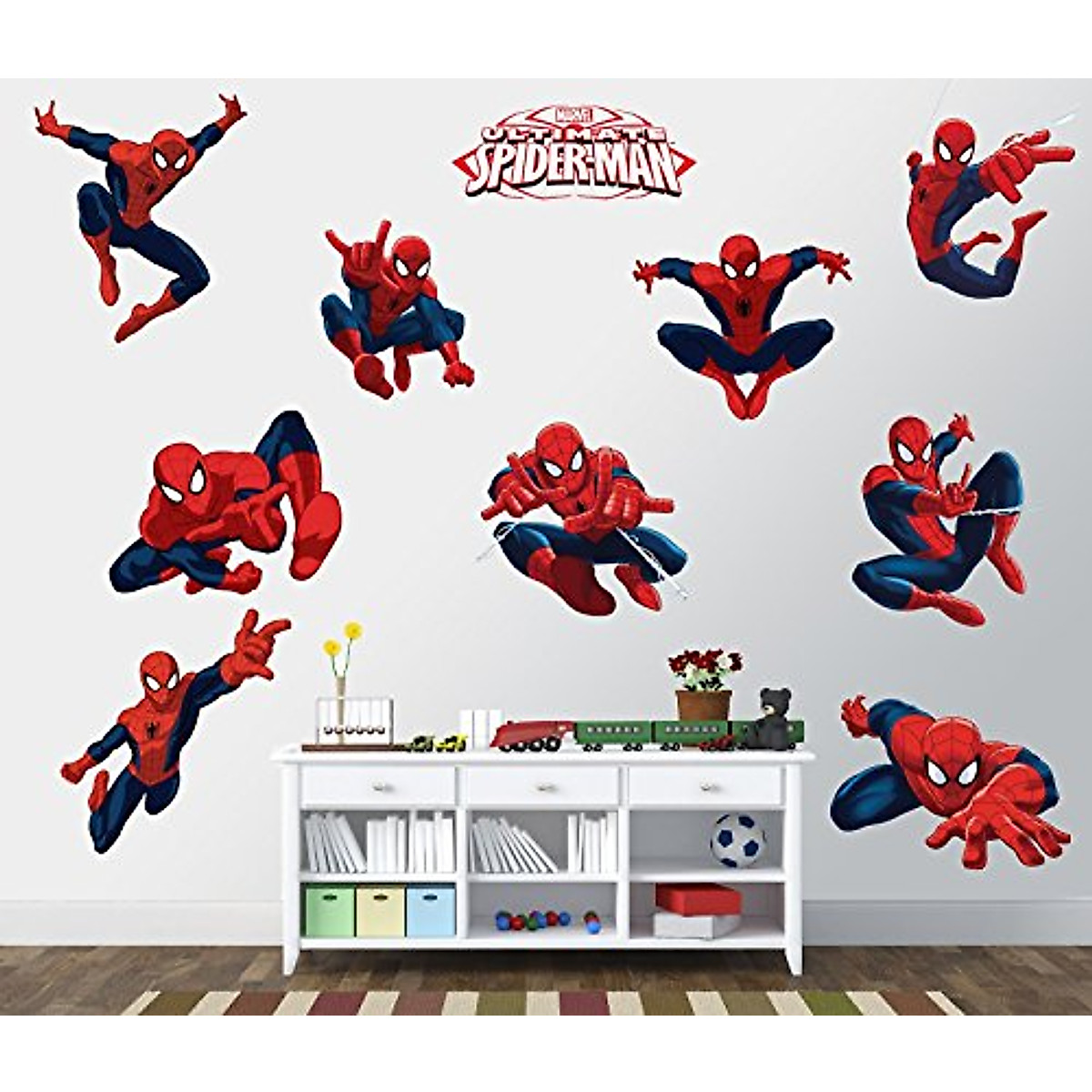 Spiderman Sticker Pack for Kids Room Wall Decor | Peel and Stick Wall Decal for Ultimate Spider-man Party Decoration by Dekosh