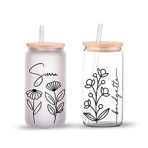 Grifil Zero Bridesmaid Gifts, Bridesmaid Proposal, Future Mrs, Customized Glass Tumbler, Frosted Glass Tumbler, Bamboo Lid Coffee Cup, Maid Of Honor Gift