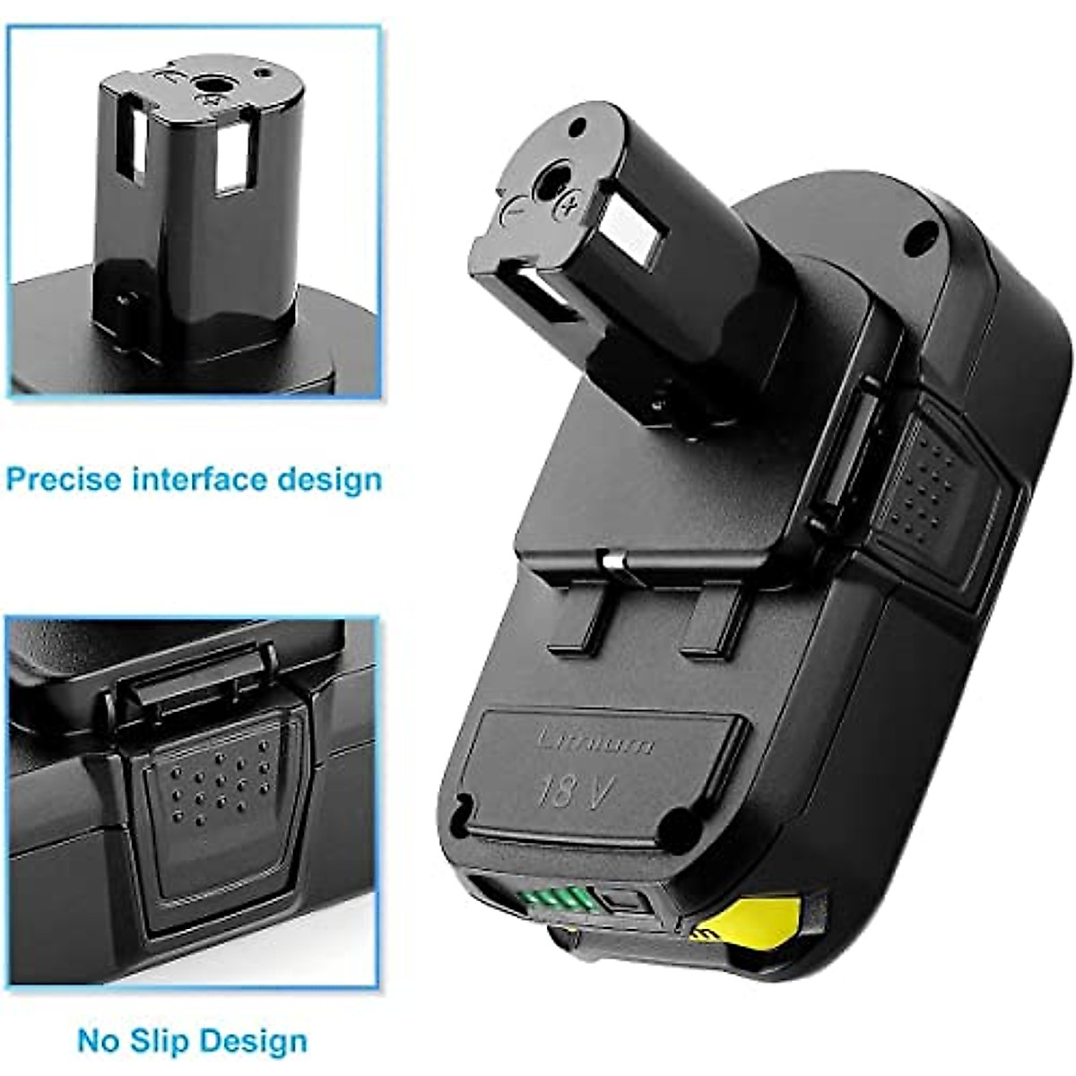 2 Pack 3.6Ah 18V P102 Battery Replacement for Ryobi 18v Battery and Charger Combo Replace for Ryobi 18 Volt Battery & P117 Charger Charging Station Compatibe with Ryobi 18volt Drills Starter Kit