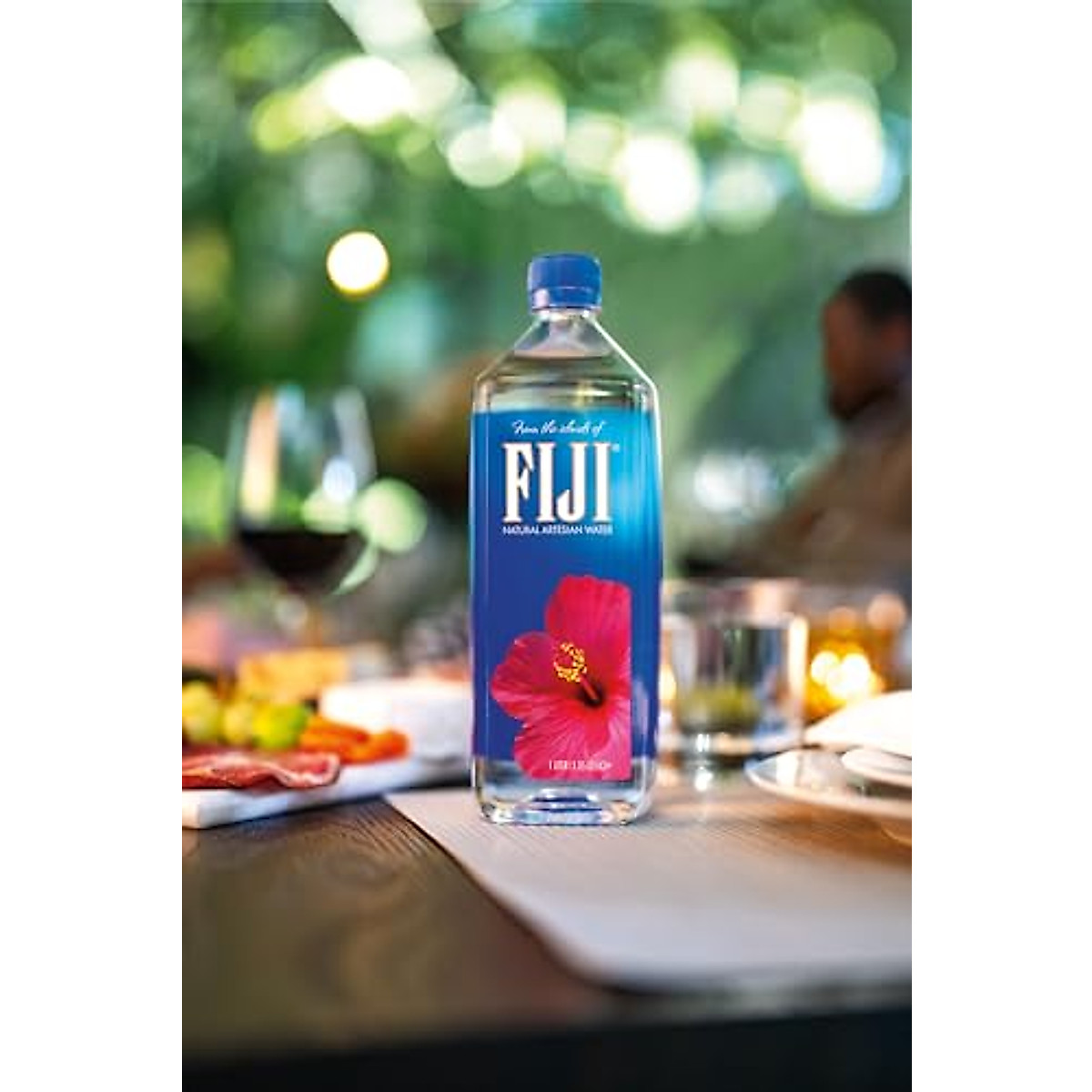 FIJI Natural Artesian Bottled Water 1 Liter / 33.8 Fl Ounce (Pack of 6)