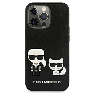 Karl Lagerfeld KLHCP13XPCUSKCBK Protective Silicone Hard Case for Apple iPhone 13 Pro Max Karl and Cat Black