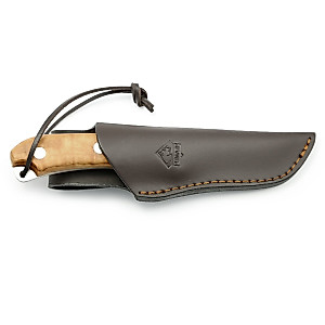 Puma IP Granada Olive Wood Hunting Knife with Leather Sheath