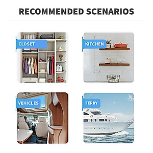 Vacplus Moisture Absorber, 10 Pack Portable Dehumidifiers for Closet and Enclosed Space, 14 OZ Dehumidifier Bags Effectively Trap Extra Moisture, Hanging Moisture Absorbers Eliminate Unpleasant Smell