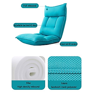 NLIAN- Floor Sofa Chairs Adjustable Backrest Support for Adults and Children Great Contemplation Read Game Green 45.2x20.4x6.7in