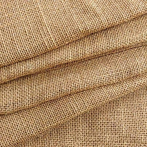 AK TRADING CO. 60" Premium 10oz Burlap Roll-50 Yards-No-Fray Finished Edges-Natural Tight Weave Fabric