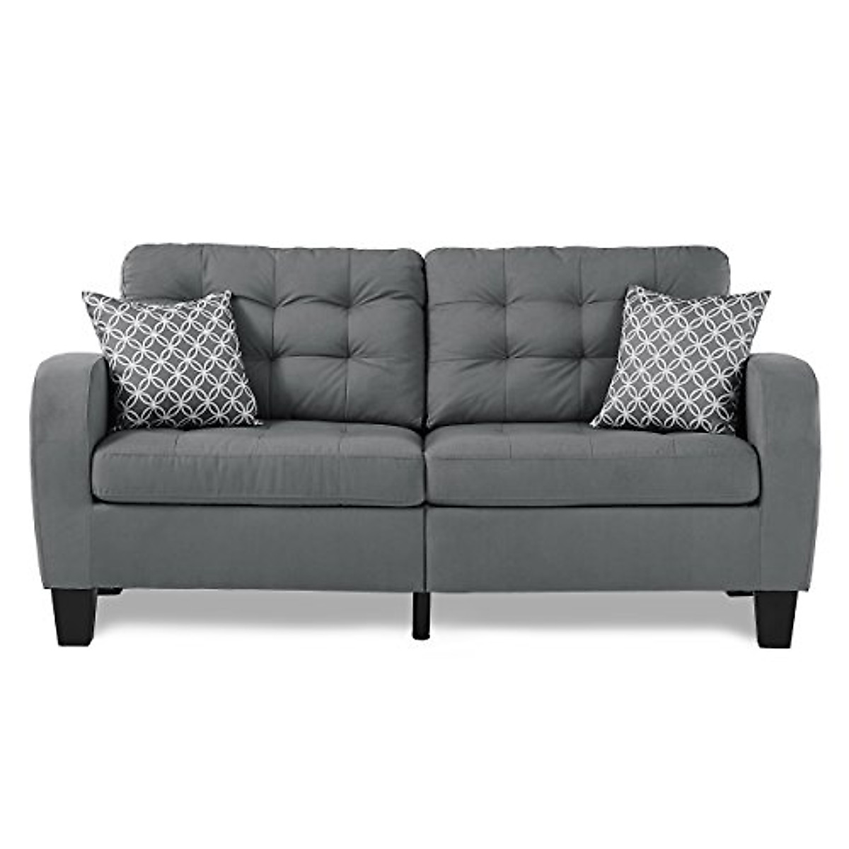 Homelegance Sinclair 72" Fabric Sofa, Gray