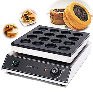 Commercial Nonstick Electric Red Bean Cake Baker Waffle Maker Machine Pancake Cake Maker Machine 16 Holes for Restaurants Kiosks 110V