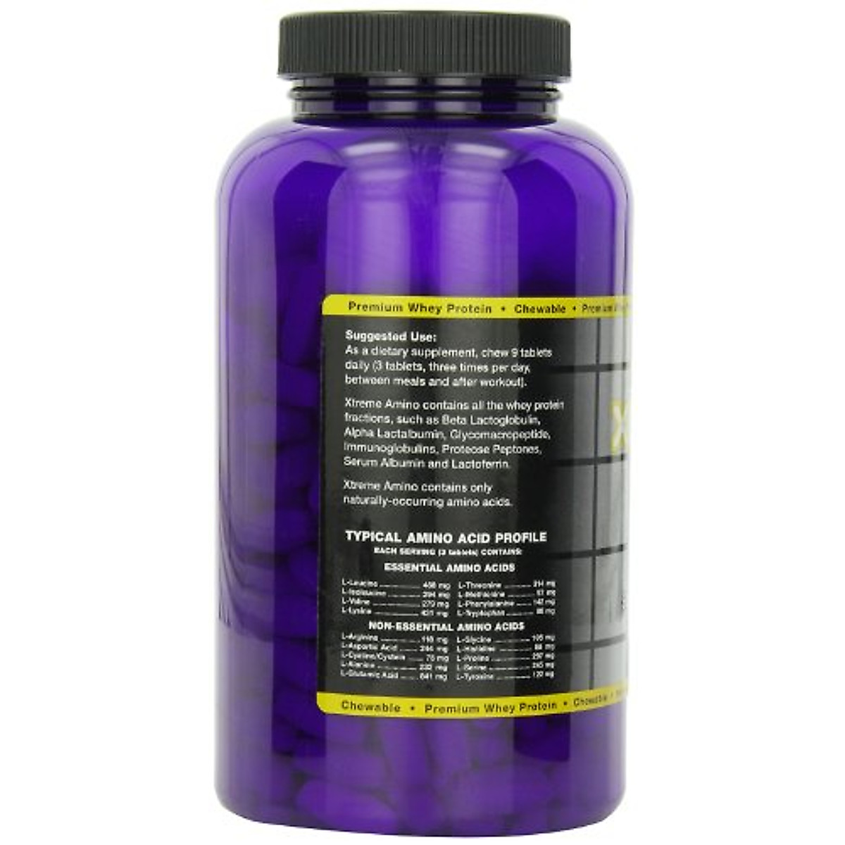 Ultimate Nutrition Xtreme Amino Dietary Supplement, Whey Protein Concentrate, Amino Acid Profile for Muscle Gainer, 330 Flavored Chewable Tablets