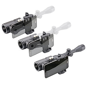 Starboosa Rifle Scope Mount Camera Adapter - Smartphone Camera Adapter for Hunting & Birding -90 Degree Angle - Dual Angles for Sighting and Aiming - Outdoor Shooting