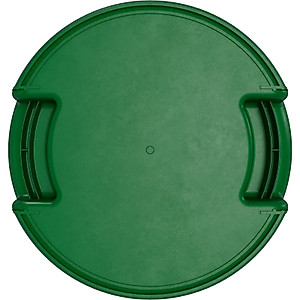 SPARTA Bronco Waste Container Trash Container, Round Trash Bin for Disposal, 10 Gallons, Green, (Pack of 6)