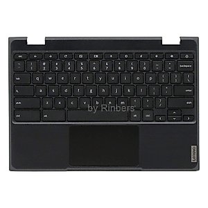 Rinbers Palmrest Upper Case with US Keyboard and Touchpad Assembly Replacement for Lenovo Chromebook 11 100e 2nd Gen AMD AST 82CD 5CB0Z21474 (NOT for 100e Gen 2 Intel Version 81MB or MTK Version 81QB)