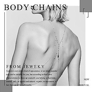 JEWEKY Rhinestone Tassel Waist Chain Gold Crystal Belly Body Chains Rave Beach Body Jewelry Accessories for Women