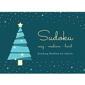 Stocking Stuffers for Adults: Sudoku: Easy - Medium - Hard: Women's or Men's Gift Idea: Stocking Stuffers' for Wife or Husband