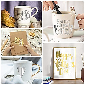 Prime Vinyl Chrome Gold Permanent Vinyl Roll, Gold Vinyl for Cricut - 12" x 10 Ft- Chrome Metallic Adhesive Vinyl for Silhouette Cameo, Decor Sticker, Cutting Machine, Home Decal