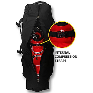 CaddyDaddy CDX-10 Padded Golf Travel Bag Cover with Large Pockets - Heavy Duty, Wheeled Golf Bag Travel Cover, Lightweight