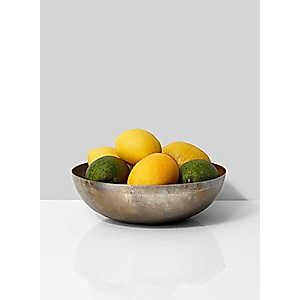 Serene Spaces Living Rustic Iron Bowl – Sturdy Oil Slick Iron Bowl with Iridescent Rainbow Spots – Vintage Accent Piece for Home or Office - Versatile Bowl Makes a Great Gift, 8.25” D x 2.5” H