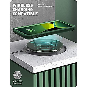 i-Blason Ares Case for iPhone 11 Pro Max 2019 Release, Dual Layer Rugged Clear Bumper Case with Built-in Screen Protector (Green)