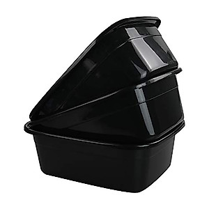 Jekiyo 16 Quart Dish Pan, Black Plastic Tubs, 3 Packs