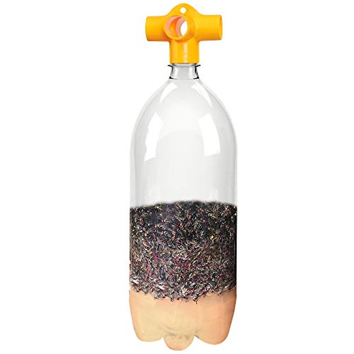 Flies Be Gone Monster Soda Bottle Fly Trap 6 Pack – Reusable Screw Tops for 2 Liter Bottles, KM34 Non-Toxic, No Poison, No Pesticide Bait - Suspension Straps - for Outdoor Use