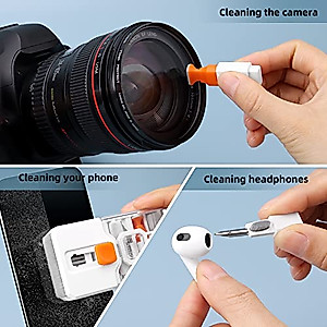 Keyboard Cleaning Kit Laptop Cleaner, 10-in-1 Computer Screen Cleaning Brush Tool, Multi-Function PC Electronic Cleaner Kit Spray for iPad iPhone Pro, Earbuds, Camera Monitor, All-in-One with Patent