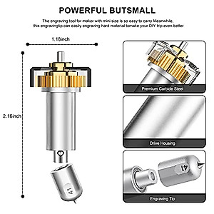 Engraving Tip + Quickswap Housing for Cricut Maker/Maker 3, Premium Tungsten Steel Alloy Engraving Tool, Ideal for Engraving On Glass, Acrylic, Metal & More, Original Version Engraving Accessories