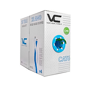 Vertical Cable Cat6, 550 MHz, UTP, 23AWG, Solid Bare Copper,1000ft, Bulk Ethernet Cable - 161 Series, Green