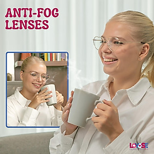 LOYOSE Blue Light Glasses For Woman, Cute Gold Frame Heart Shaped Bluelight Glasses, Blue Light Blocking Glasses for Computer Screen Phone TV Gaming