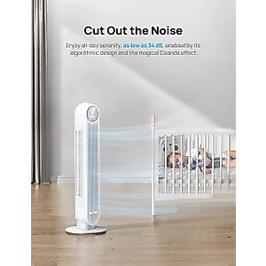 Dreo Cooling Fans That Blow Cold Air, 40" Evaporative Air Cooler, 2023 Upgrade Tower Fan for Bedroom & Nomad One Tower Fan with Remote, 24ft/s Velocity Quiet Cooling Fan, 90° Oscillating Fan