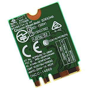 Deal4GO QCNFA344A 802.11ac 867Mbps 5GHz M.2 Wireless WLAN WiFi Adapter Card w/Bluetooth 4.1 for Dell Acer ASUS Laptop Qualcomm Atheros NFA344A Windows 7/8/10