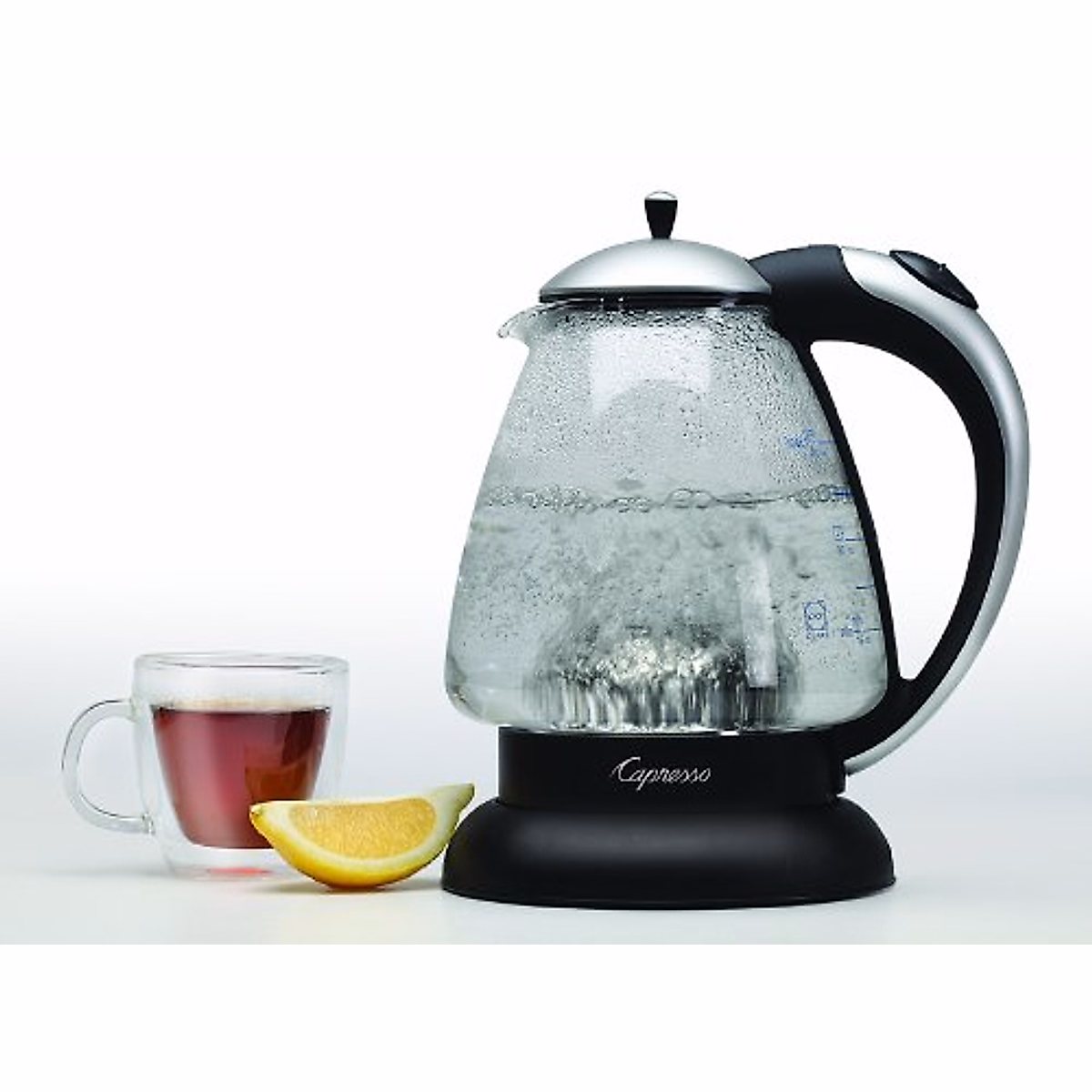 Capresso 259.04 H2O Plus Water Kettle, Matte Silver, 48-Ounce