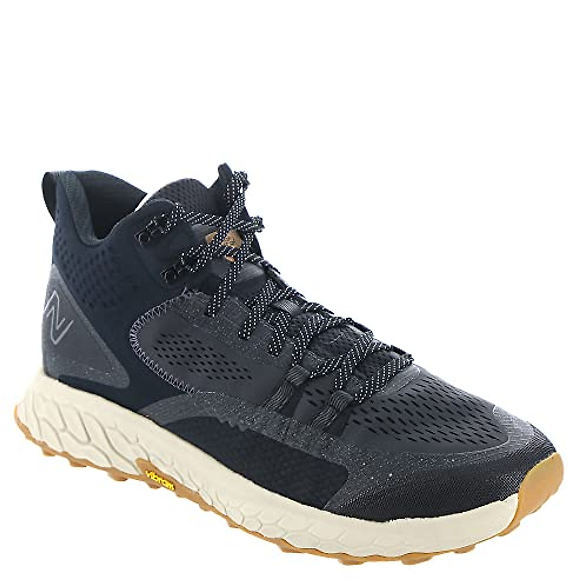 New Balance Men's Fresh Foam X Hierro Mid GTX V1 Trail Running Shoe, Black/Timberwolf, 13 Wide