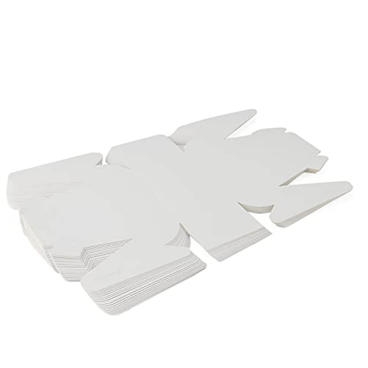 LEXININ 100 Pack White Favor Treat Boxes, 4.5 x 3 x 5.5 Inch Gable Paper Gift Boxes, Gable Treat Goodie Boxes for Birthday Weddings Party Decoration Supplies