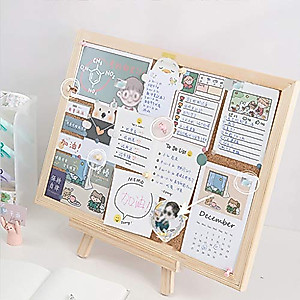 Cork Board Photo Wall, Desktop Message Board, Home Wall Hanging pin Board, Bulletin Board Display Board（15.7x11.8 in）