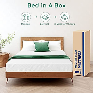 Airdown 8 Inch Twin Size Gel Memory Foam Mattress with Washable Fabric Cover, Medium Feel Twin Mattress for Pressure Relief, Twin Bed Mattress in A Box, CertiPUR-US Certified