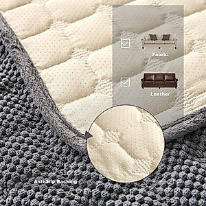 RAKKYO L Shape Velvet Sofa Couch Cover 1/2/3/4 Seater Sectional Couch Covers, Non-Slip Sofa Slipcover for Dogs Cats Pet Loveseat Recliner Leather Sofa Armrest Chair Cover (Color : Blue, Size : 90x70