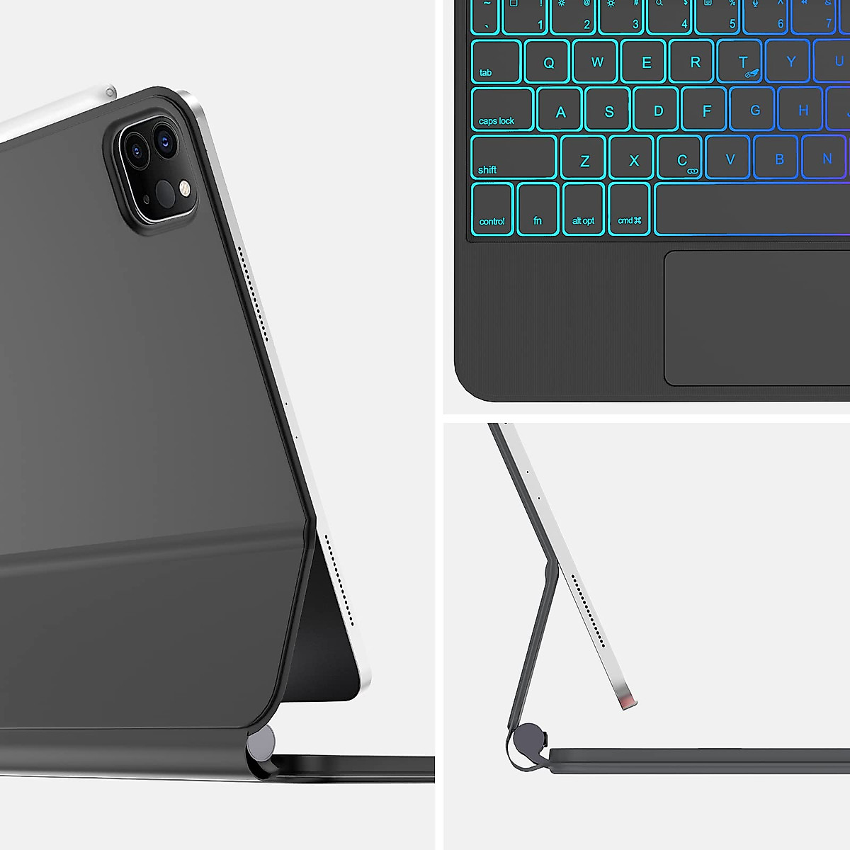 Magic Keyboard Case for iPad Air 11 inch M2 2024 & iPad Pro 11 Inch (4th/3rd/2nd/1st Gen), iPad Air 5th/4th Generation Case with Keyboard, Floating Cantilever Stand, Multi-Touch Trackpad, Backlit Keys