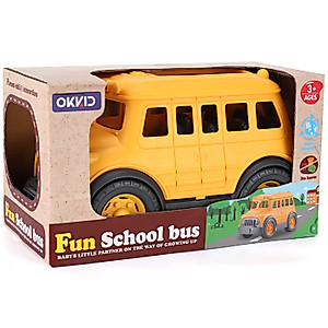 Liberty Imports Big Yellow School Bus Toy for Toddlers, Plastic Vehicle Truck for Kids Boys Girls Imaginary Play