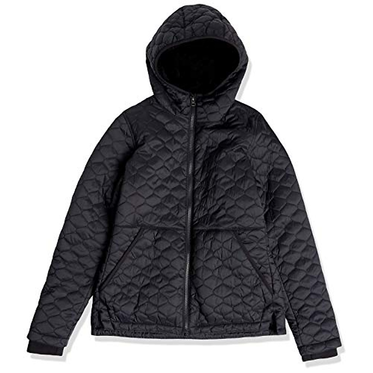 Amazon Essentials Women's Lightweight Quilted Full-Zip Water-Resistant Sherpa-Lined Hooded Puffer Jacket, Black, XX-Large