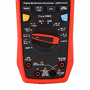 UNI-T Digital Multimeter UT61E Plus UT61E+ 22000 Counts True RMS 1000V AC DC USB Transmission NCV Voltage AC/DC Current Resistance Capacitance Frequency Duty Cycle Bandwidth hFE Peak Hold