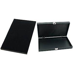 FindingKing Foam Insert 144 Ring Slot & Black Jewelry Case (Single metal clasp)